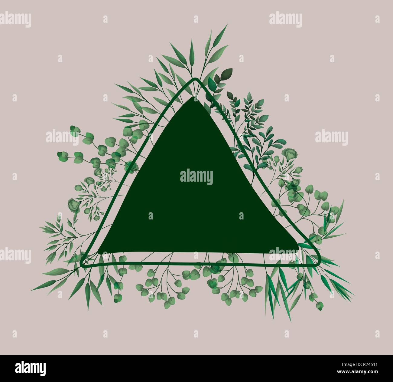 Triangular leaf motif Stock Vector Images - Alamy