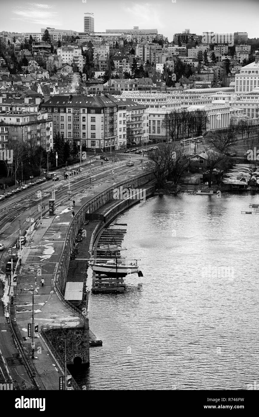 High angle vertical cityscape Black and White Stock Photos & Images - Alamy