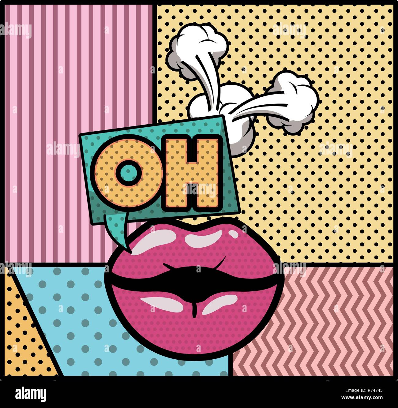 mouth saying oh pop art style Stock Vector Image & Art - Alamy