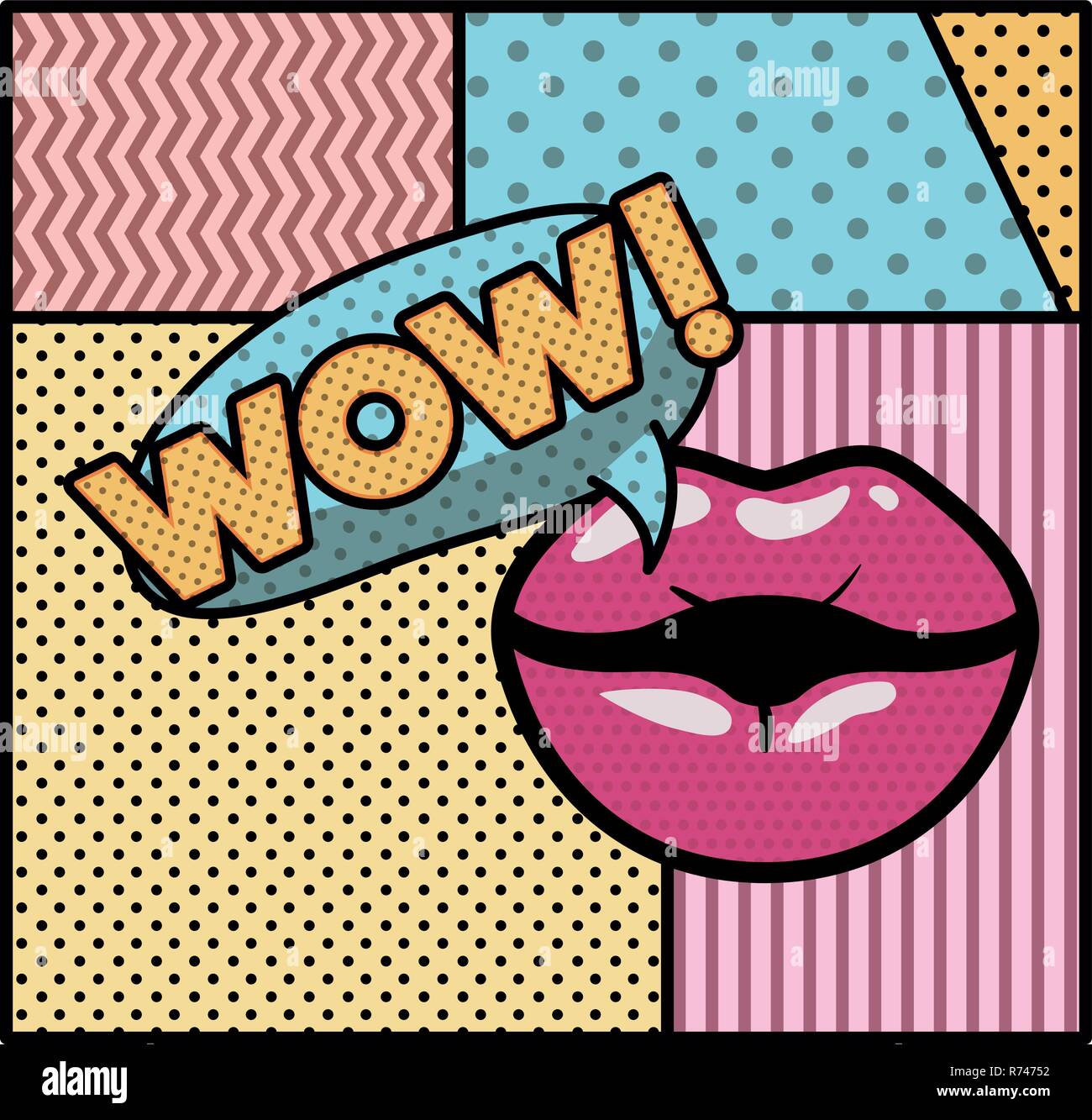 mouth saying wow pop art style Stock Vector Image & Art - Alamy