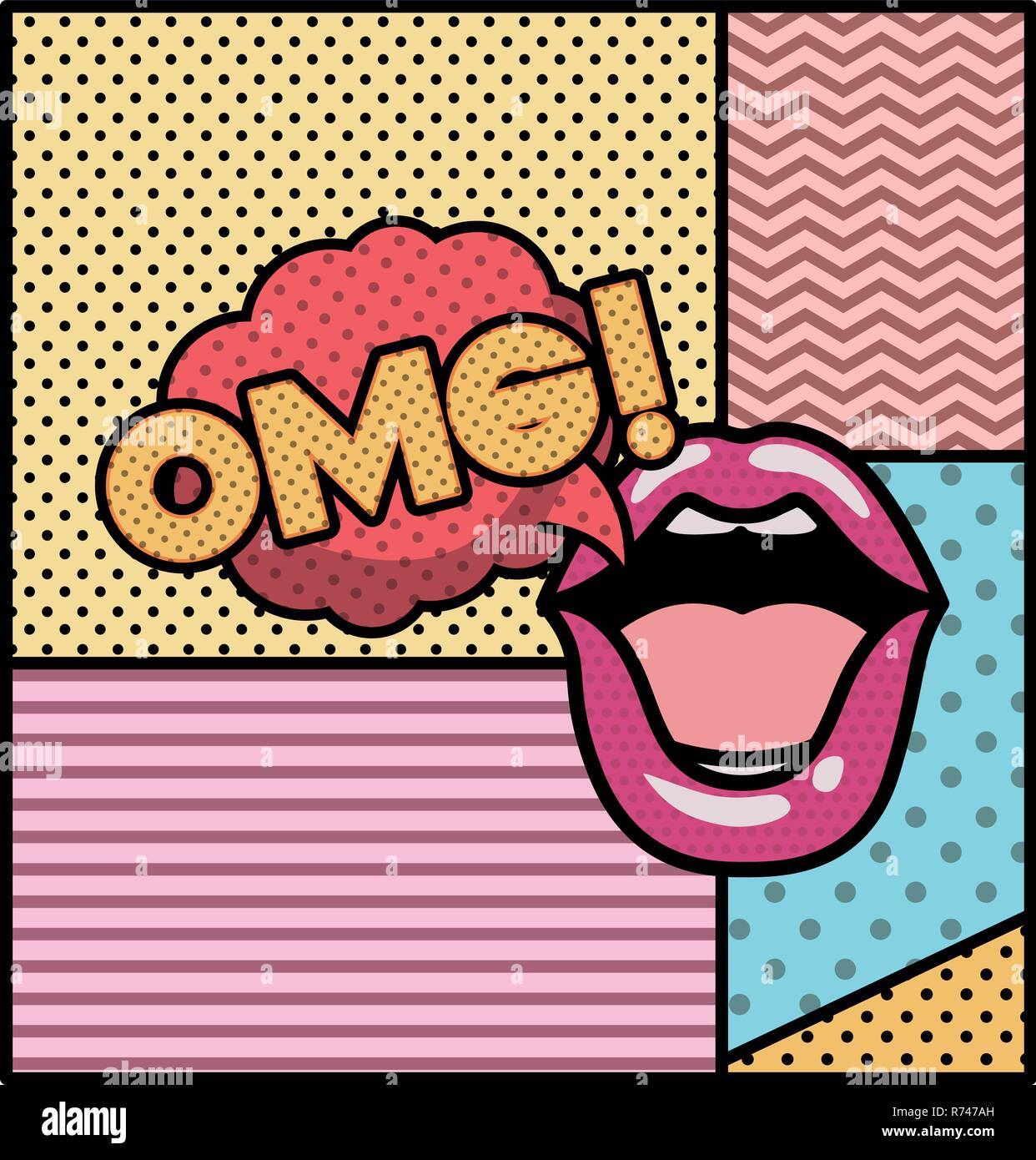 mouth saying omg pop art style Stock Vector Image & Art - Alamy