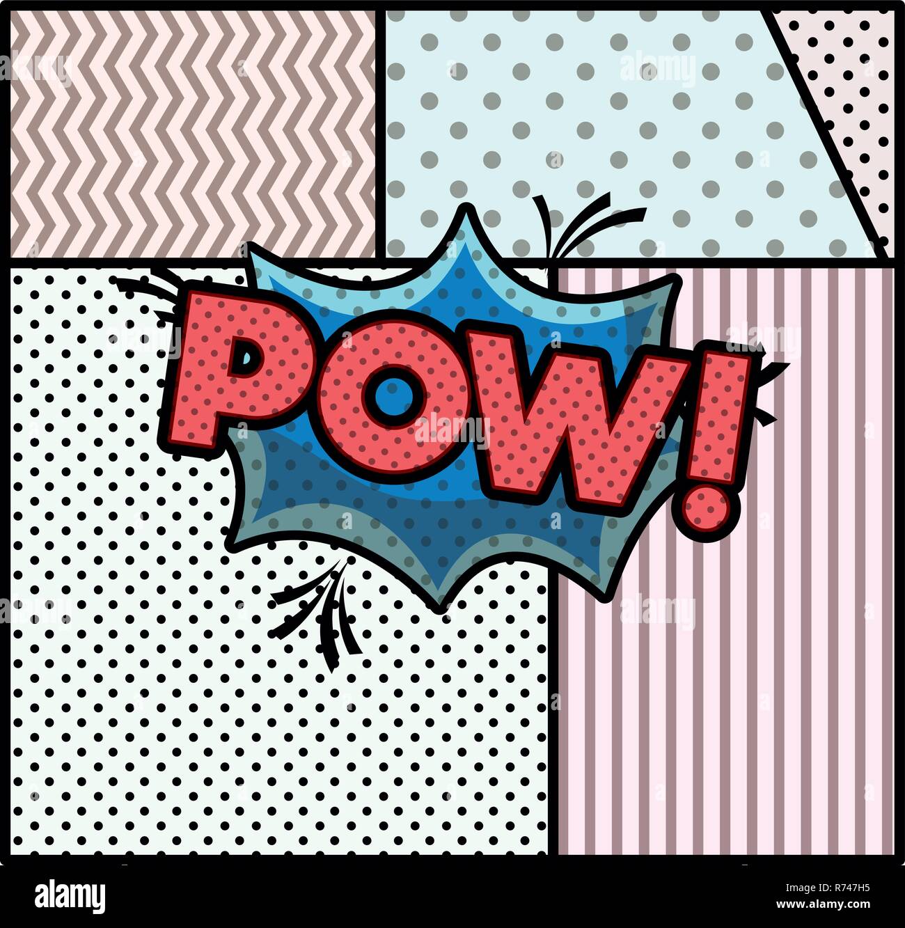 expression bubble with pow pop art style Stock Vector Image & Art - Alamy