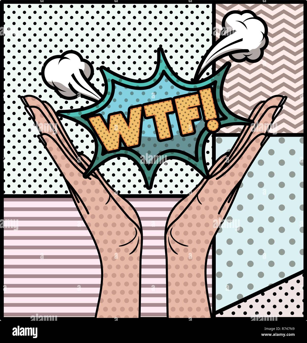 expression bubble with wtf pop art style Stock Vector Image & Art - Alamy