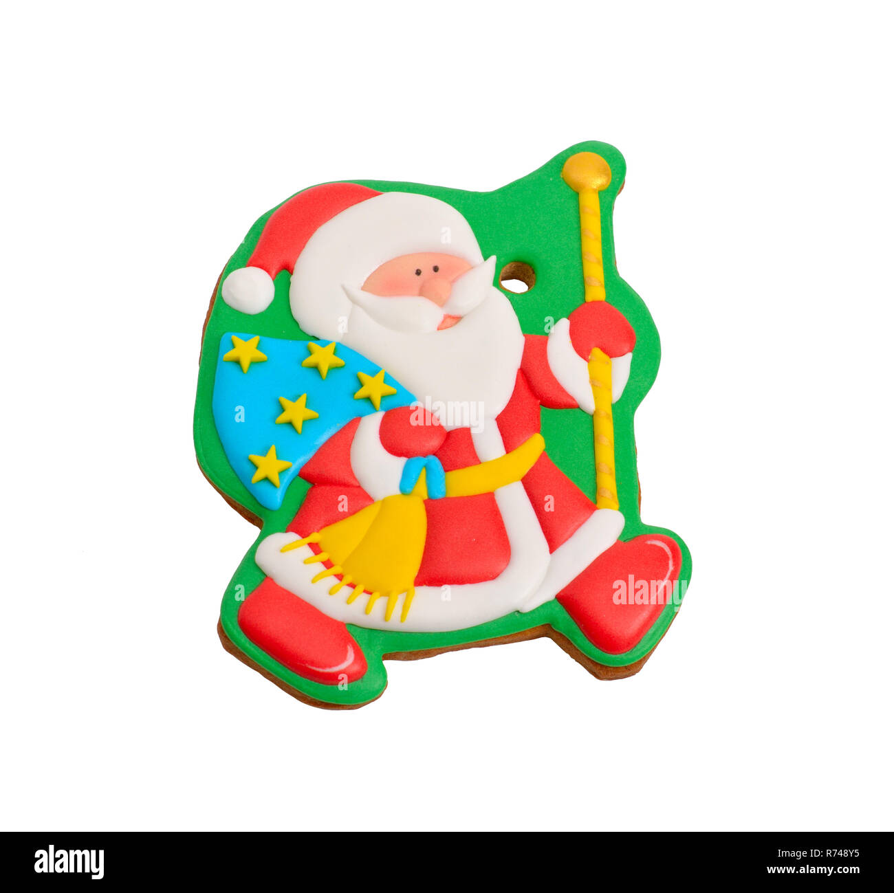 Santa Claus - Gingerbread. Isolated on white background Stock Photo - Alamy