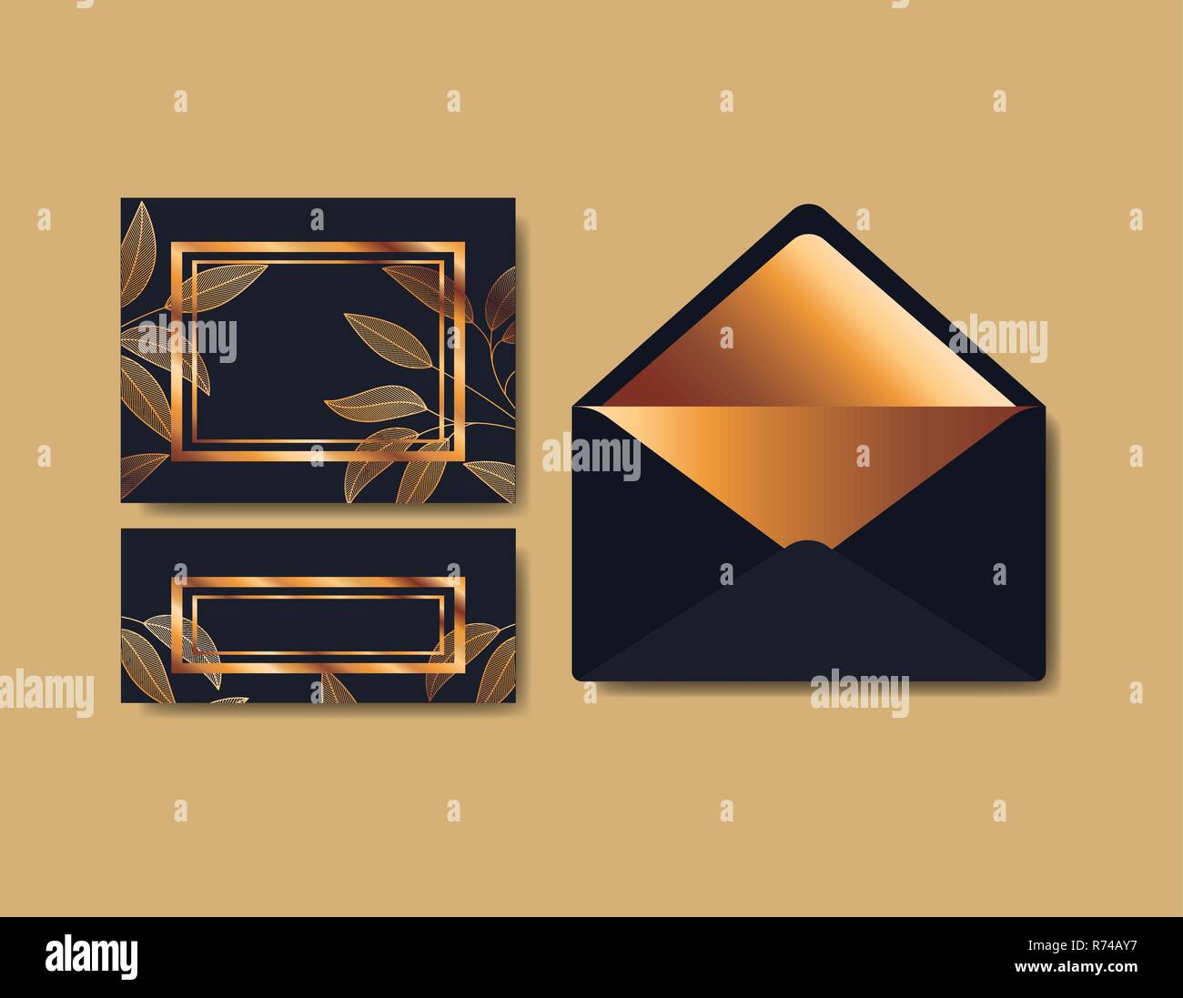 envelope with invitation card Stock Vector Image & Art - Alamy