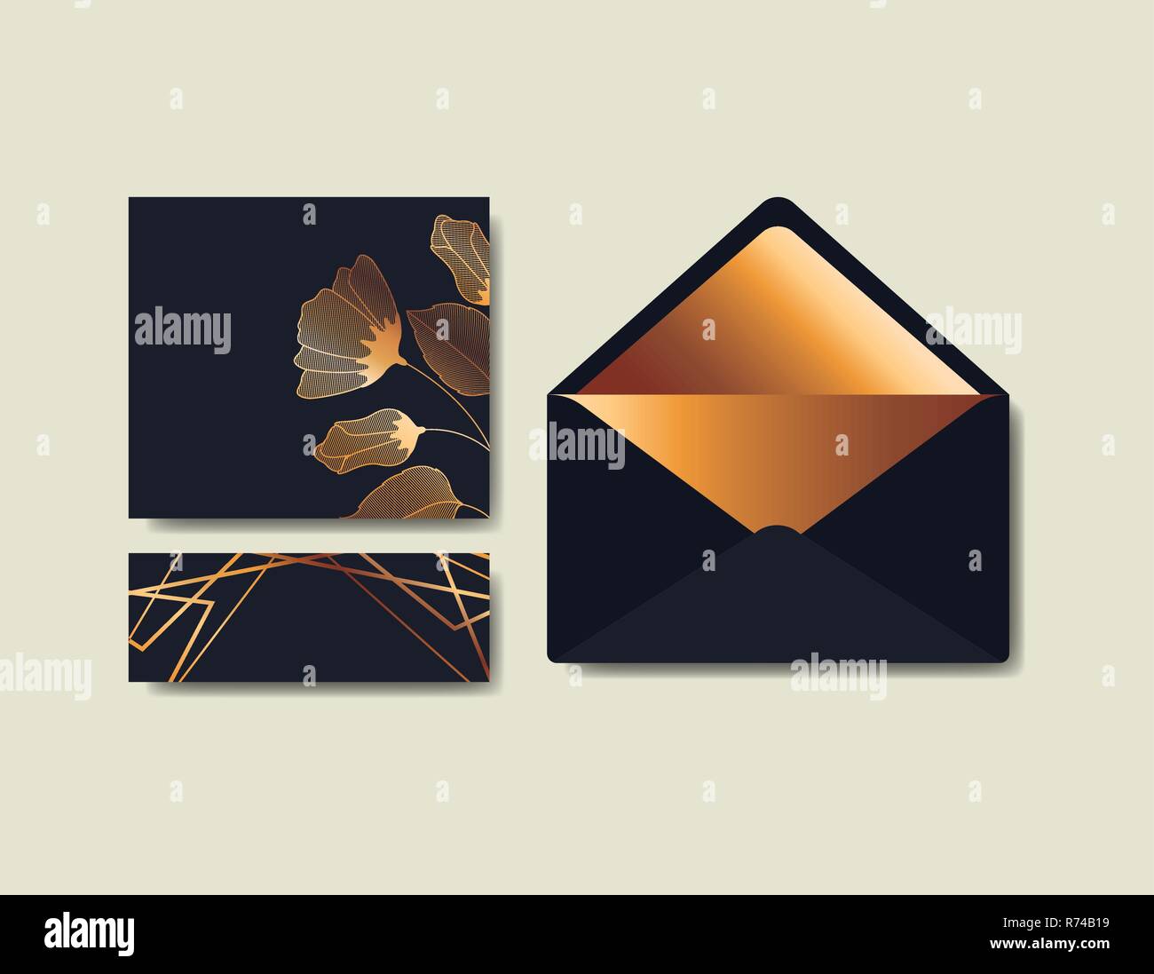 envelope with invitation card Stock Vector Image & Art - Alamy