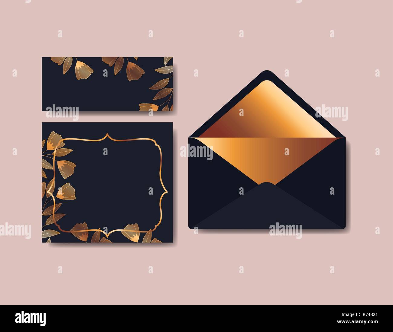 envelope with invitation card Stock Vector Image & Art - Alamy