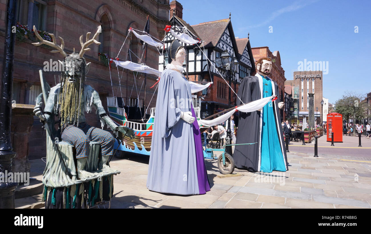Green Man, towering Giants and a ship are very much part of Chester ...