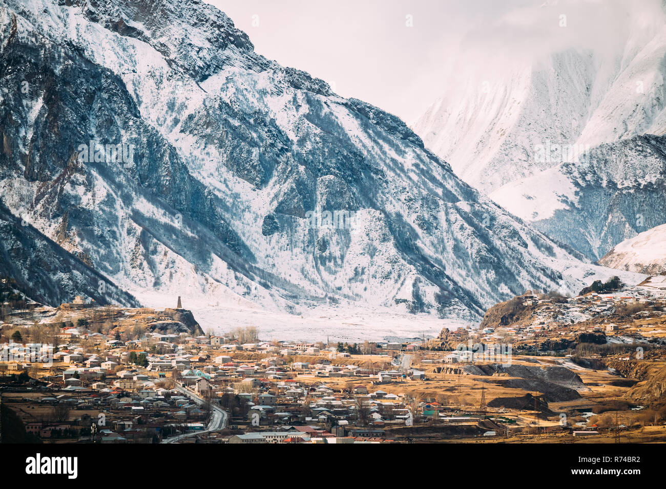 Mtskheta-Mtianeti Region, Georgia. Ancient Old Stone Watchtower In ...