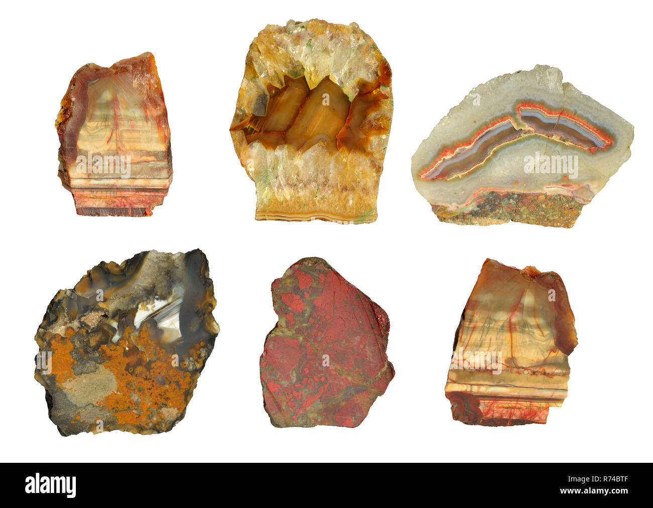 Collection of mountain minerals. Isolated Stock Photo - Alamy