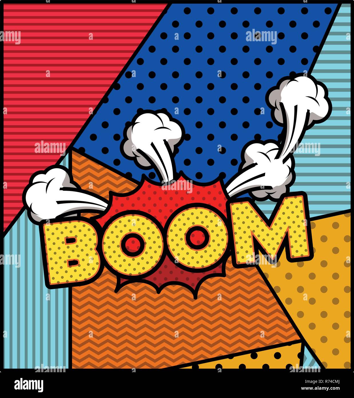 expression bubble with boom pop art style Stock Vector Image & Art - Alamy