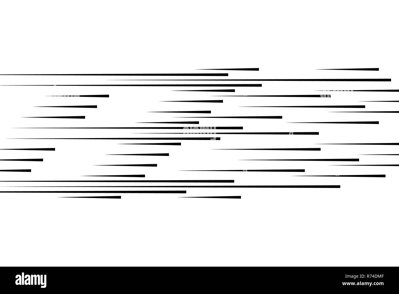 Isolated speed lines. The effect of movement to your design. Black ...
