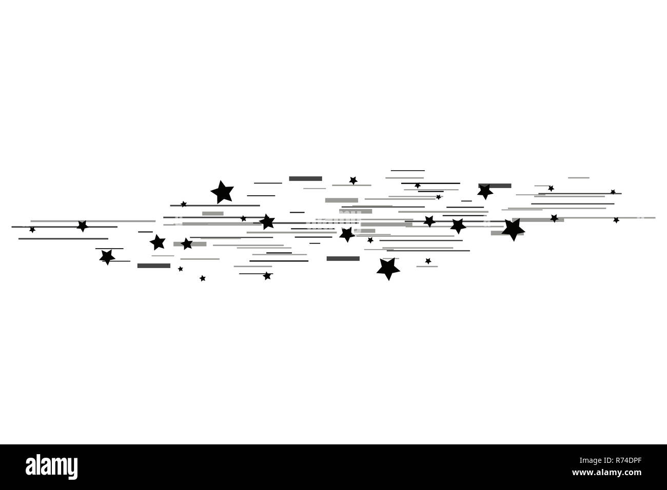 Isolated speed lines and star. The effect of movement to your design ...