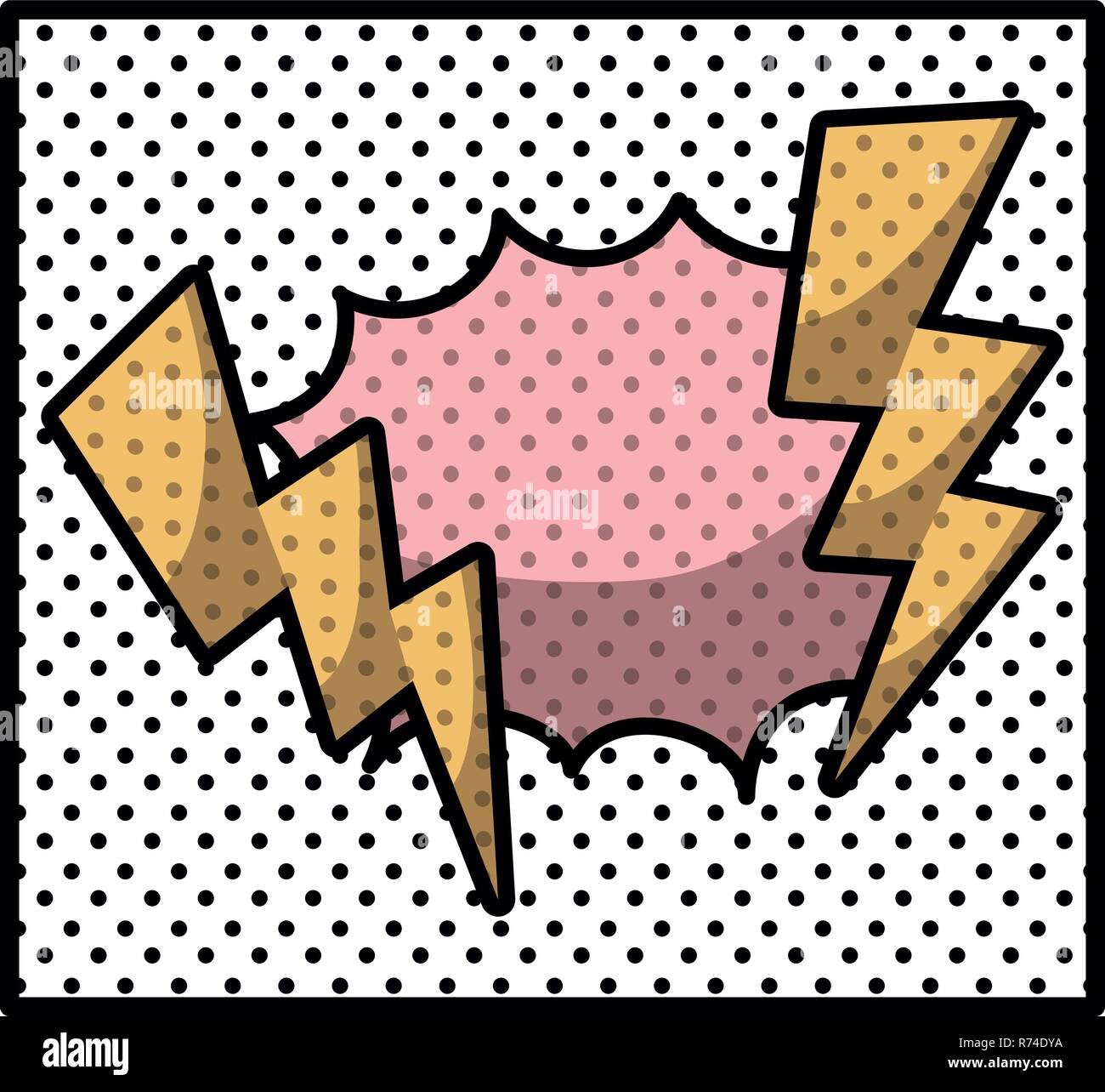 speech bubble with rays pop art style Stock Vector Image & Art - Alamy
