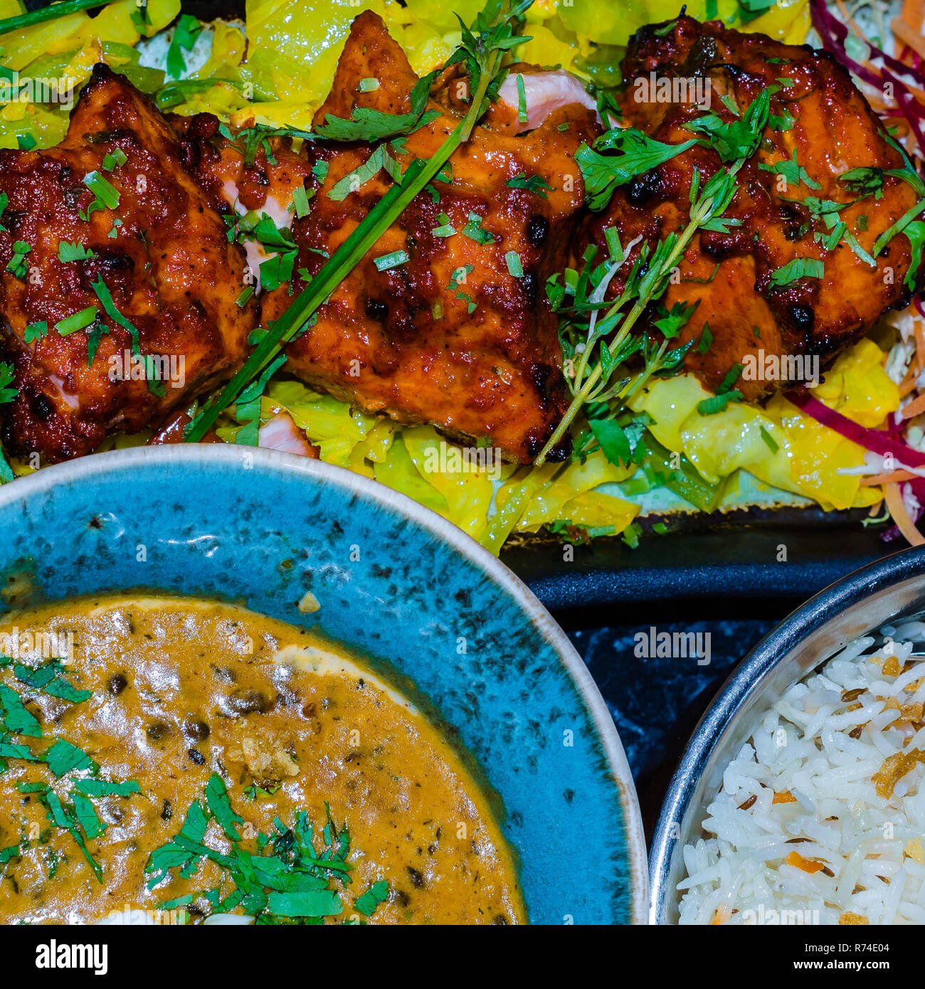 Indian food background Stock Photo - Alamy