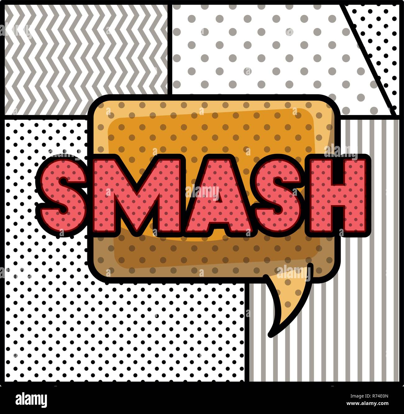 expression bubble with smash pop art style Stock Vector Image & Art - Alamy