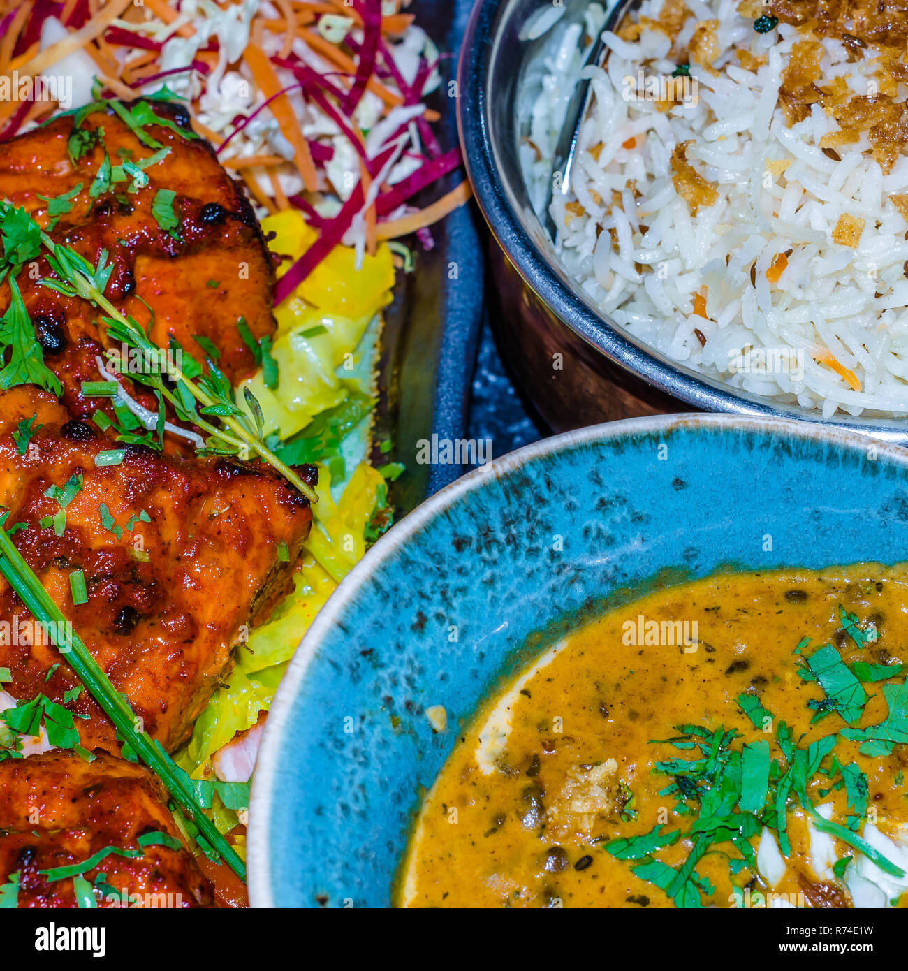Indian food background Stock Photo - Alamy