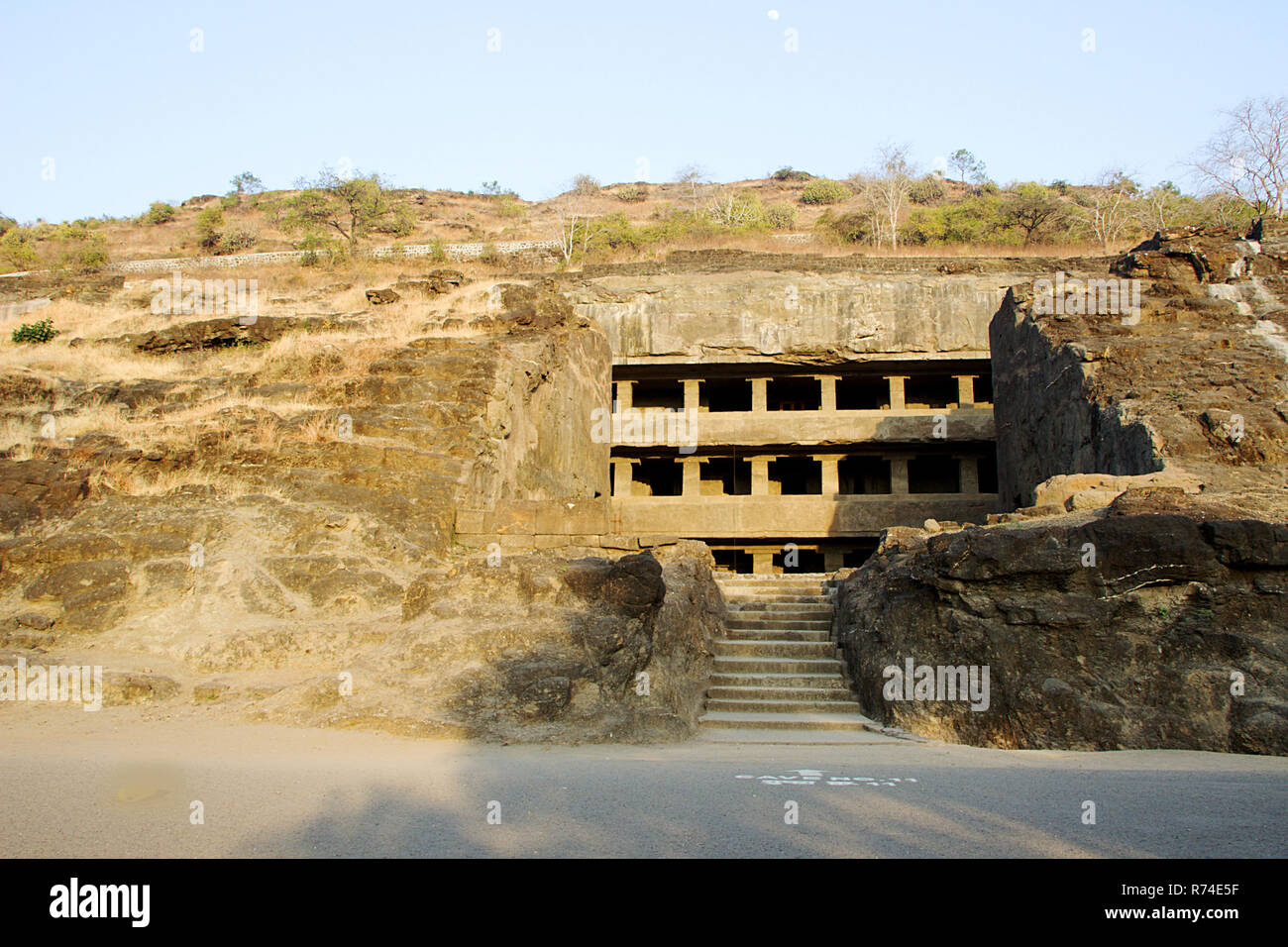 Storied Cave Temple, Ellora Stock Photo - Alamy