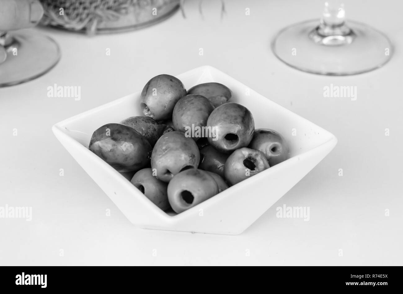 Spanish cuisine restaurant food Black and White Stock Photos & Images ...