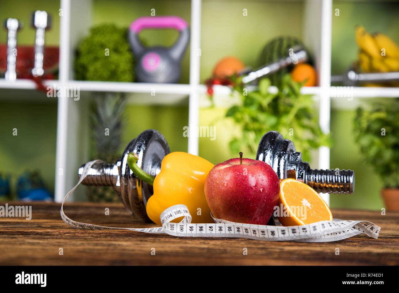 Healthy lifestyle concept, Diet and fitness Stock Photo - Alamy