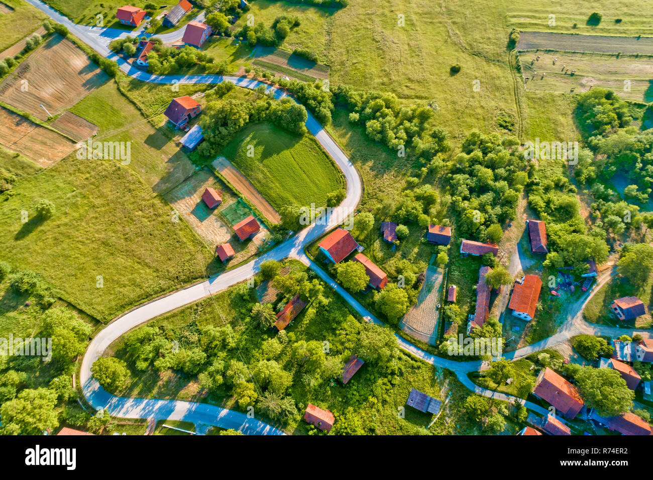 Aerial perspective rustic house hi-res stock photography and images - Alamy