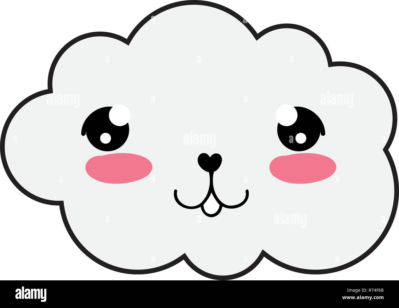 cute cloud kawaii character Stock Vector Image & Art - Alamy