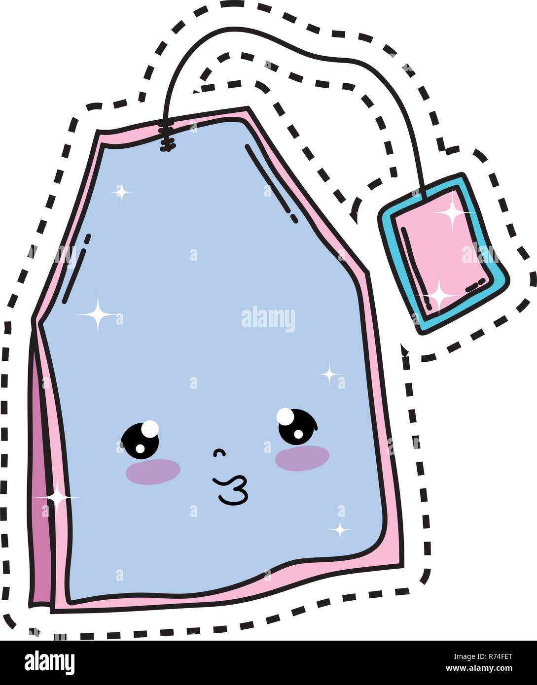 cute tea bag kawaii character Stock Vector Image & Art - Alamy