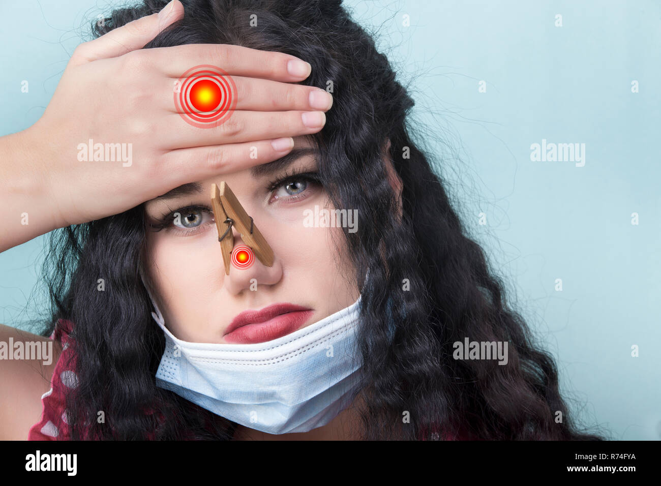 Girl with runny nose hi-res stock photography and images - Alamy