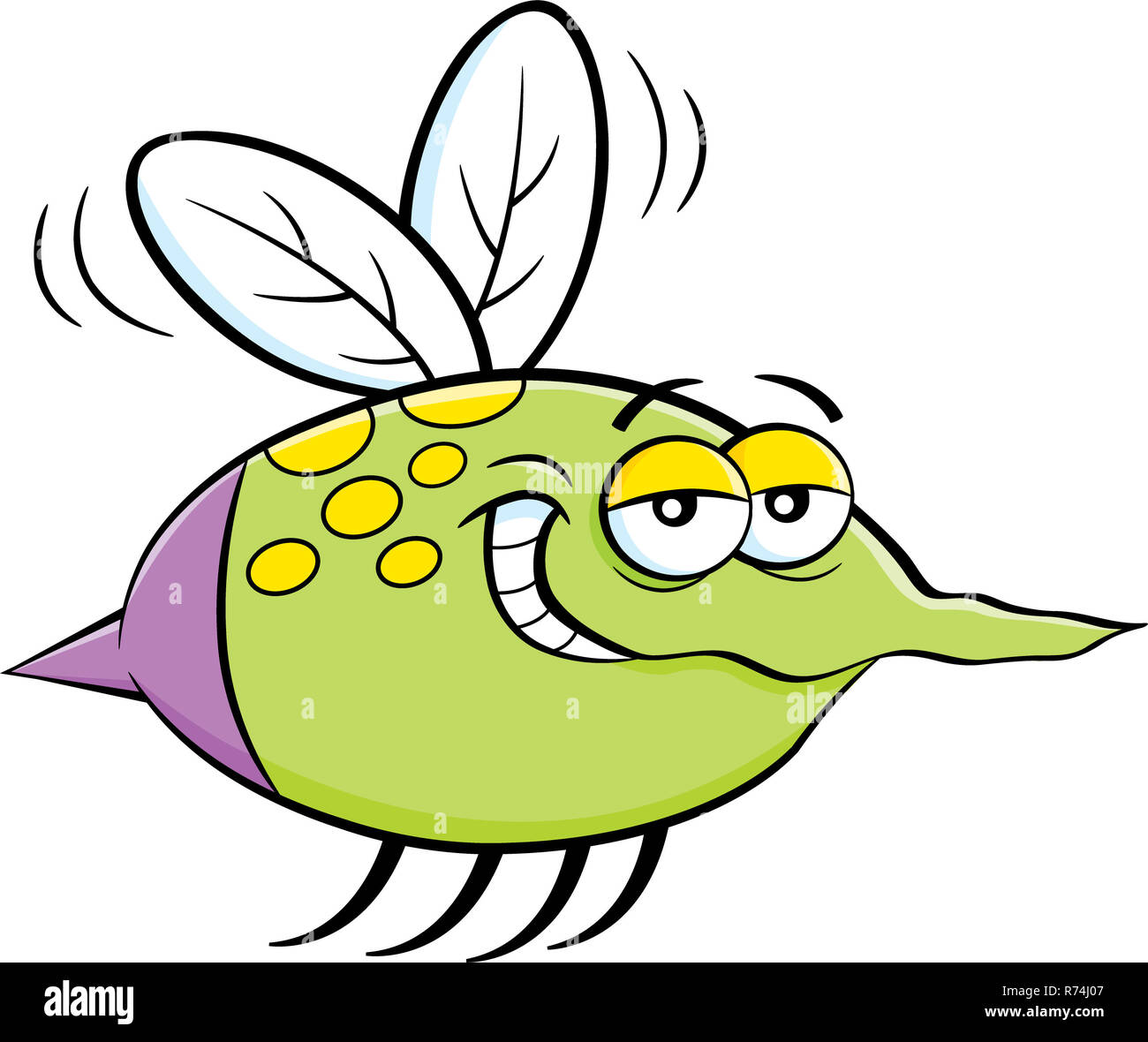 Cartoon illustration of a flying insect Stock Photo - Alamy