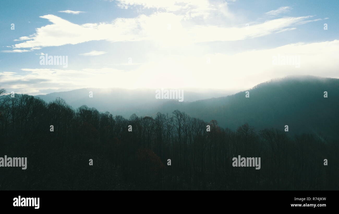 The Blue Ridge Mountains over Saluda, NC Stock Photo - Alamy