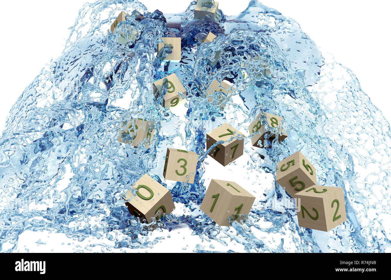 water and cubes Stock Photo - Alamy