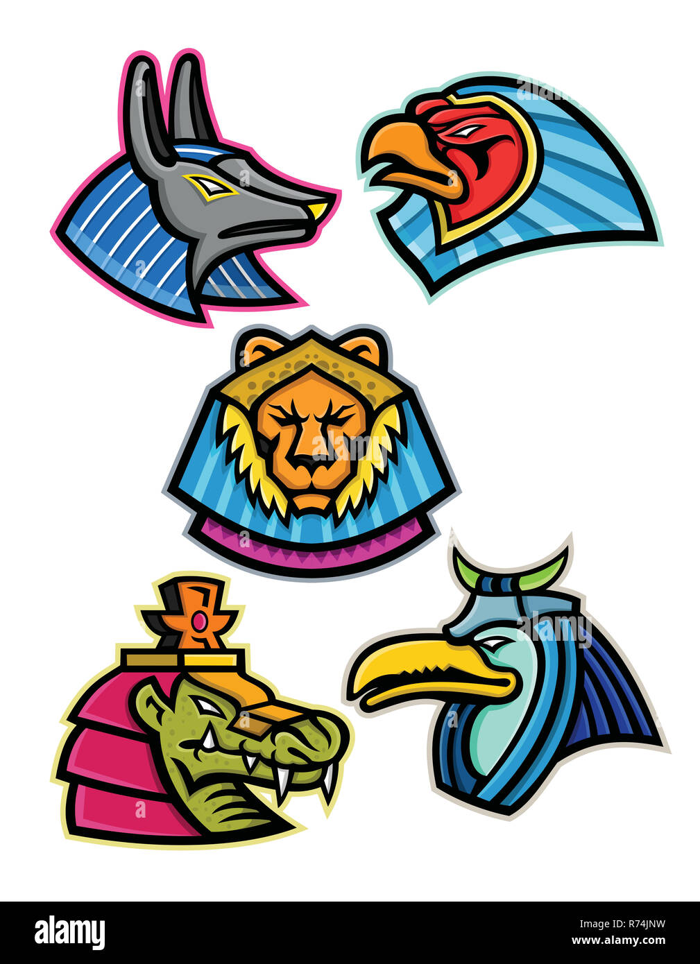 Ancient Egyptian Animal Gods Collection Stock Photo - Alamy