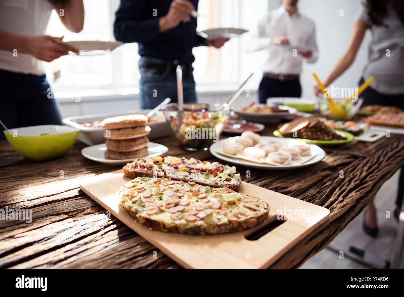 People Eating Healthy Meal Stock Photo - Alamy