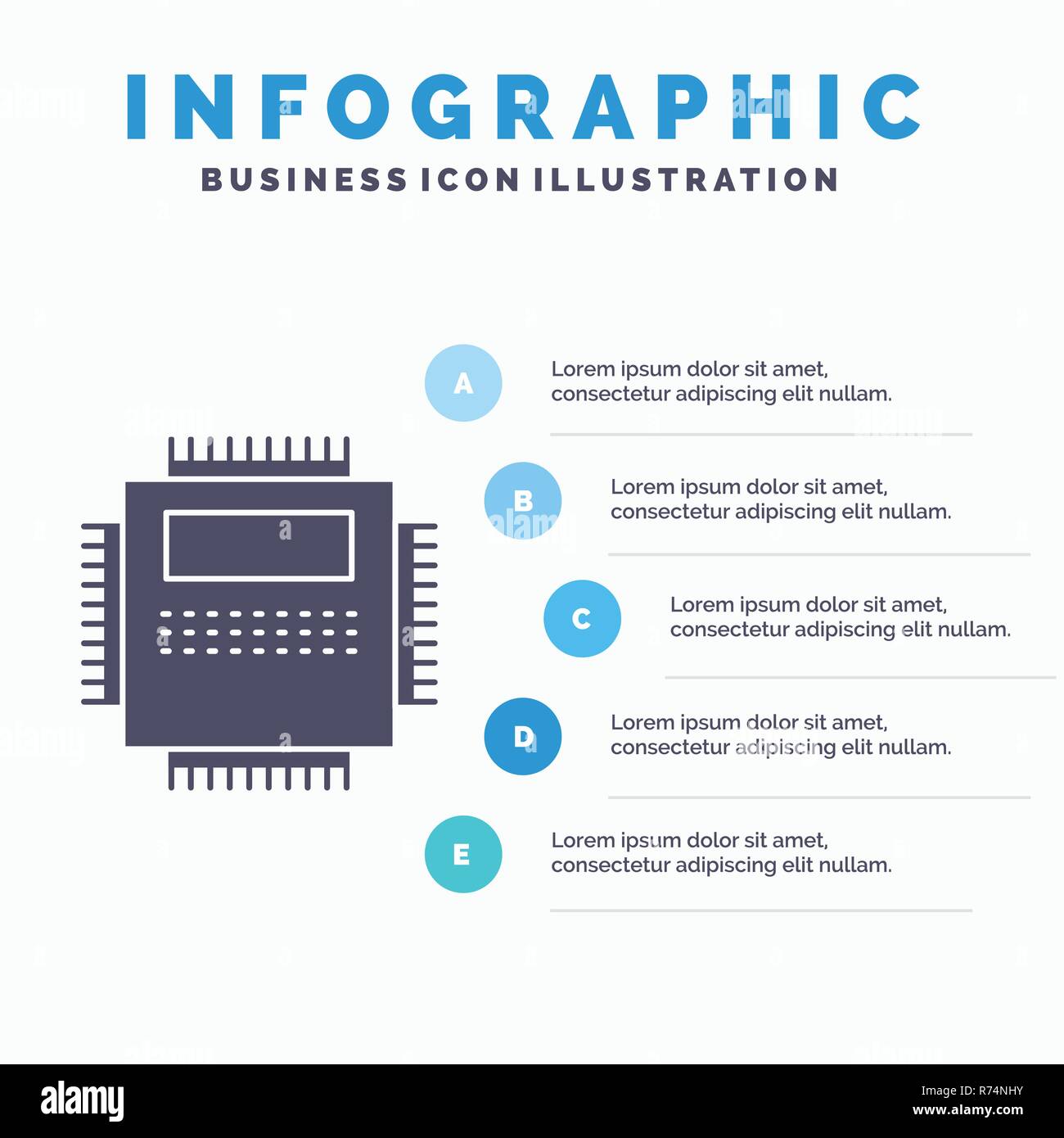 Computer hardware infographics motherboard cpu hi-res stock photography ...