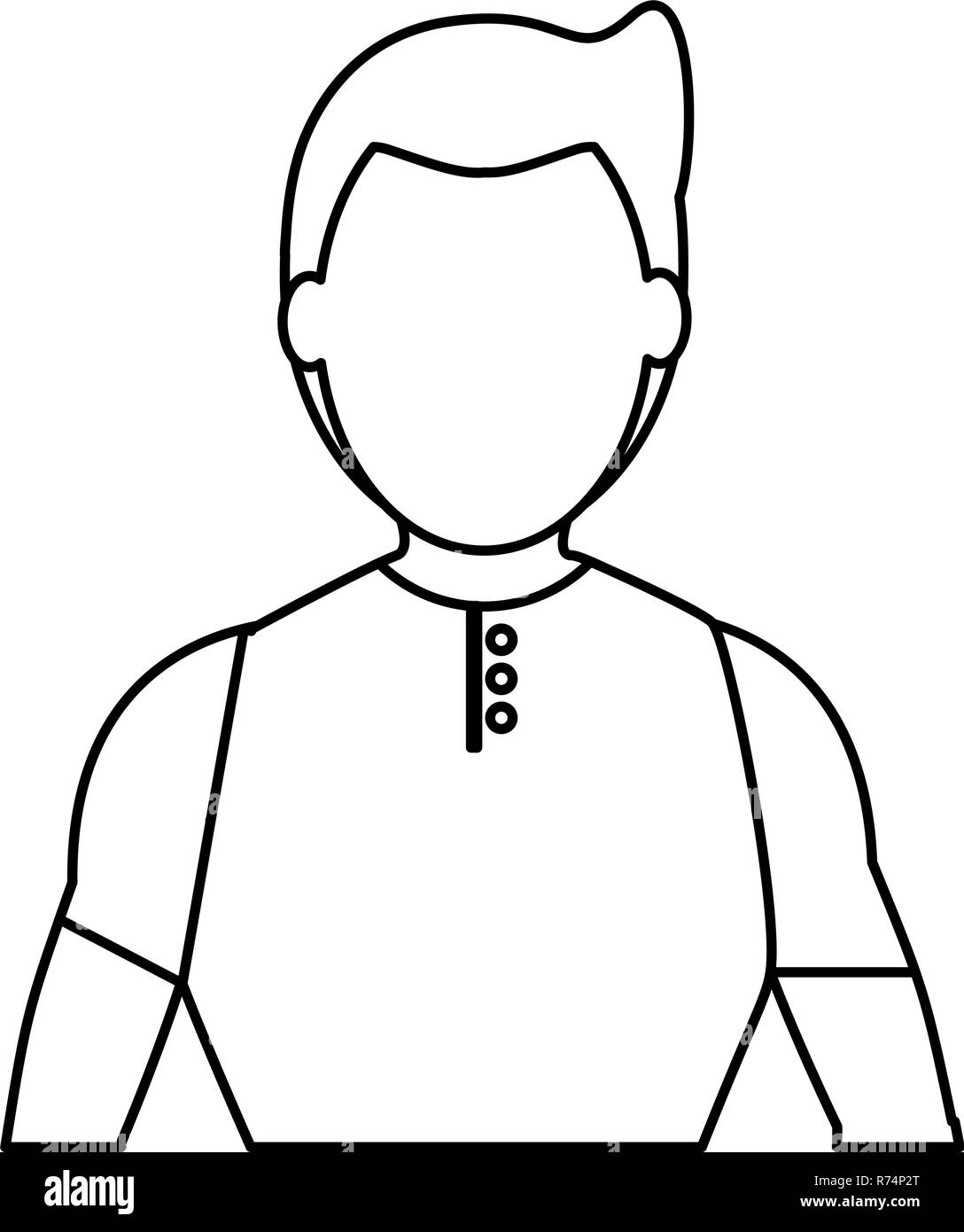 Young handsome man in black and white Stock Vector Image & Art - Alamy