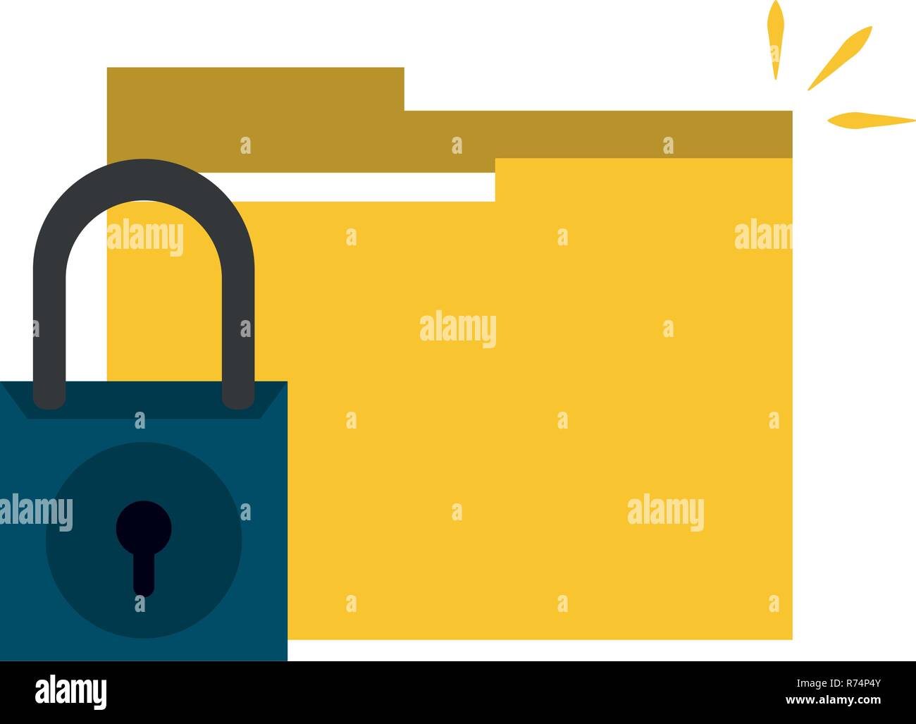 Folder with padlock symbols Stock Vector Image & Art - Alamy