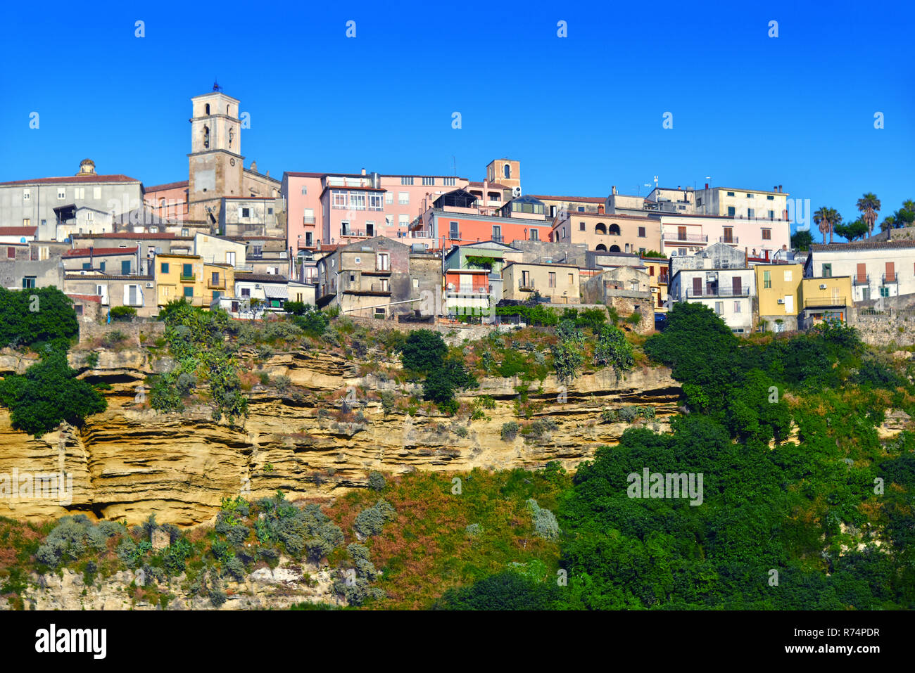 The town of Santa Severina in the Province of Croton, Italy Stock Photo ...