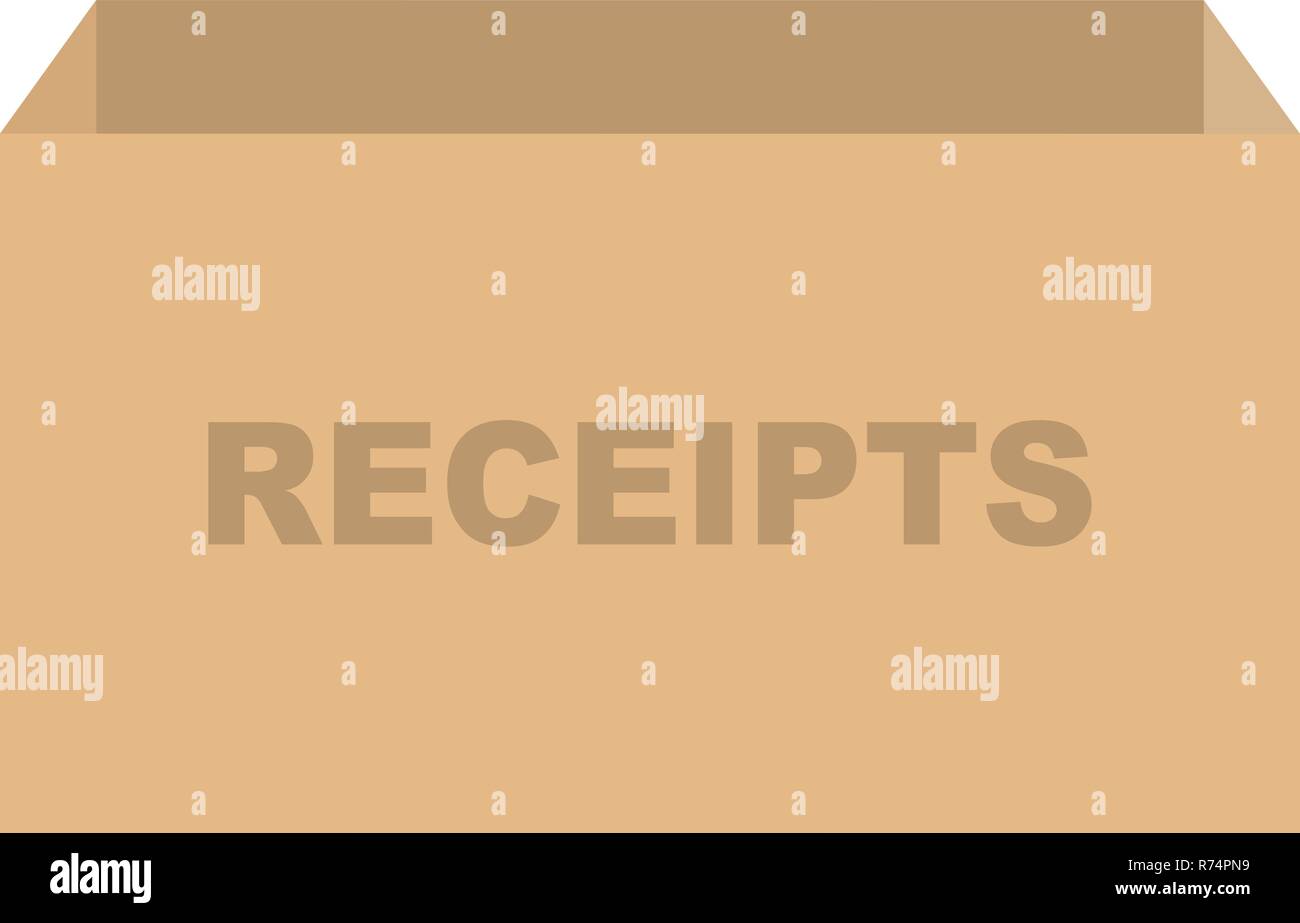 Cardboard box vector for tax receipts concept Stock Vector Image & Art ...
