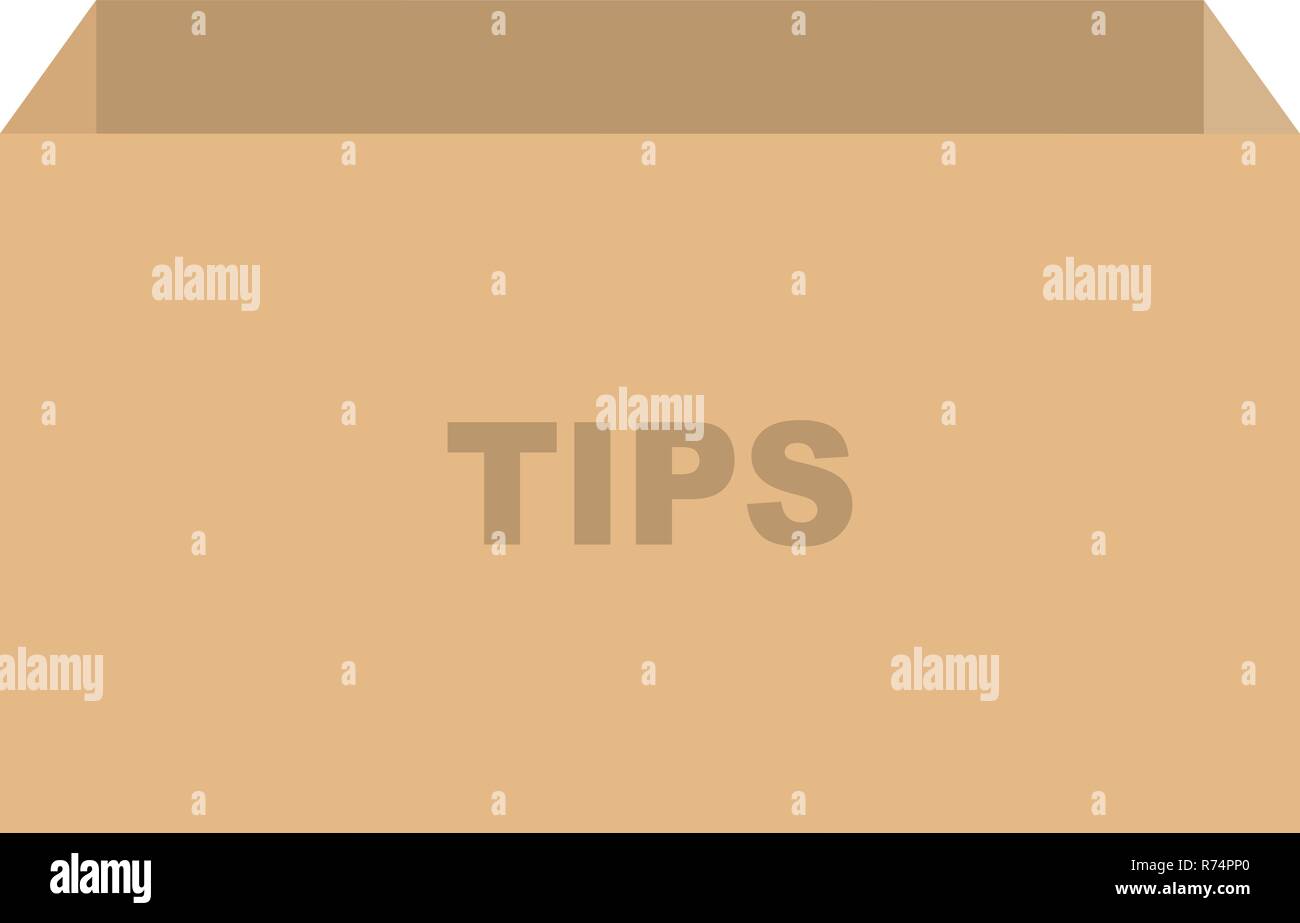 Cardboard box vector for tips concept Stock Vector Image & Art - Alamy