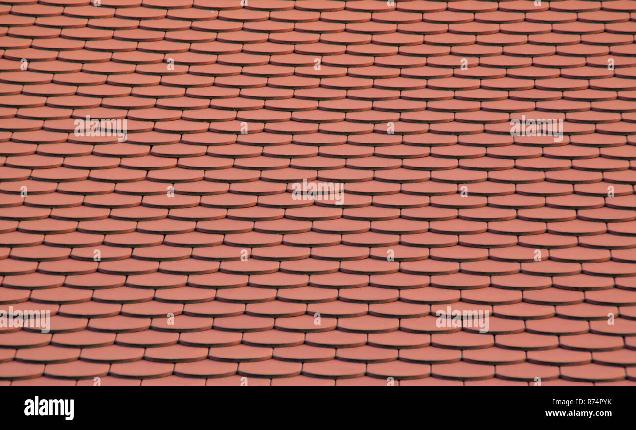 Red Roof Tile background. Pattern Stock Photo - Alamy