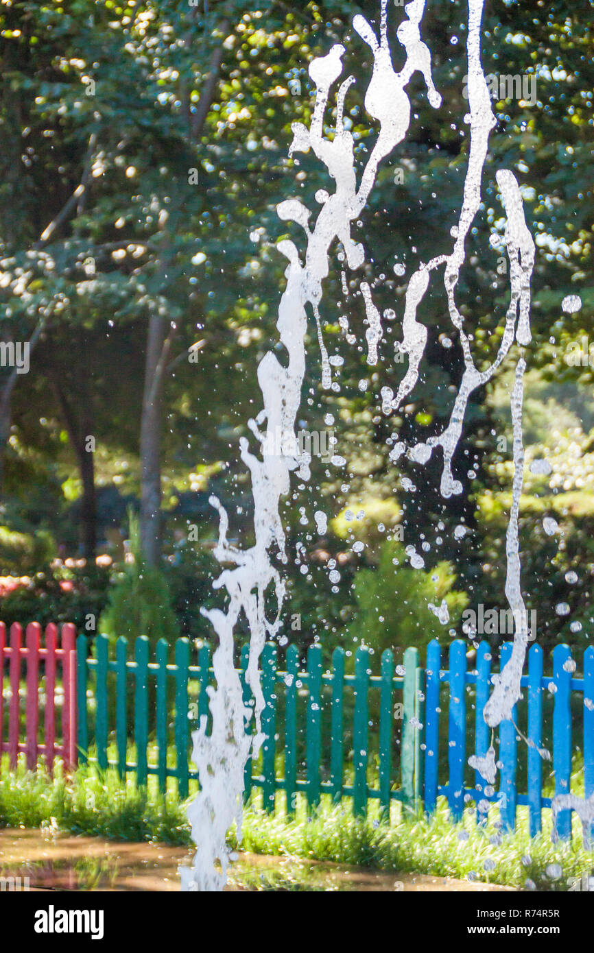 Fountain squirting water in the air Stock Photo - Alamy