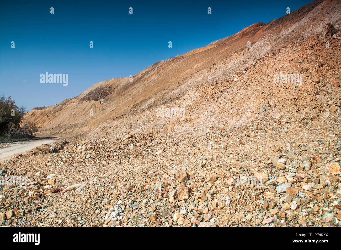 Rock formations in abandoned copper mine Stock Photo - Alamy