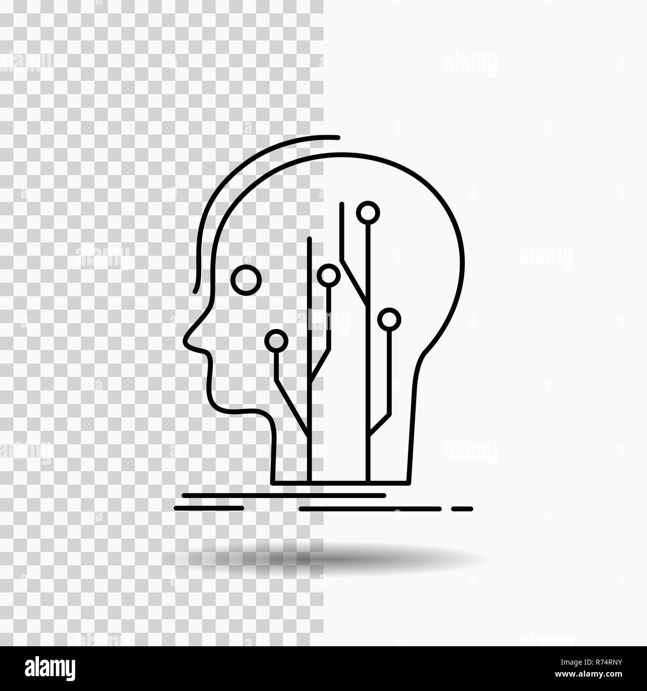 Human head icon transparent Stock Vector Images - Alamy