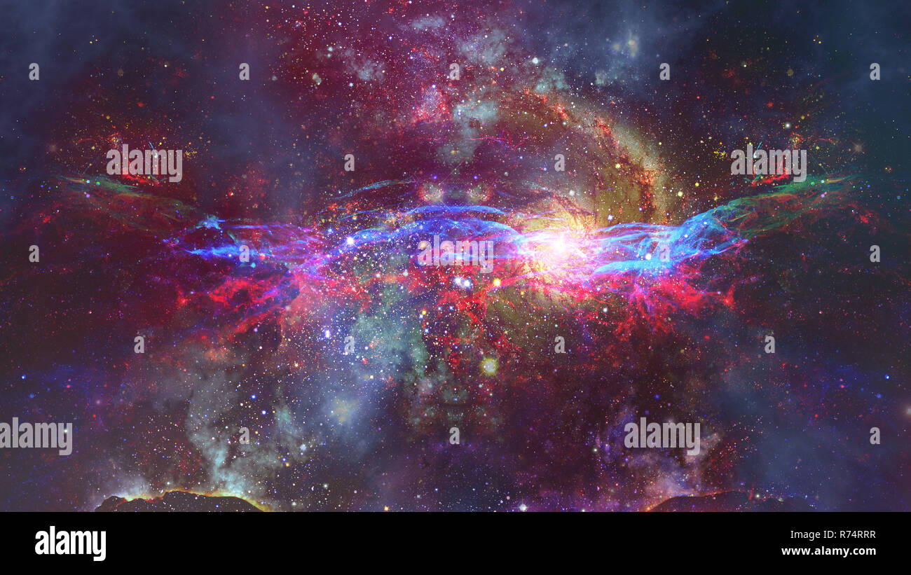 Starry deep space - nebula and galaxy. Elements of this image furnished ...