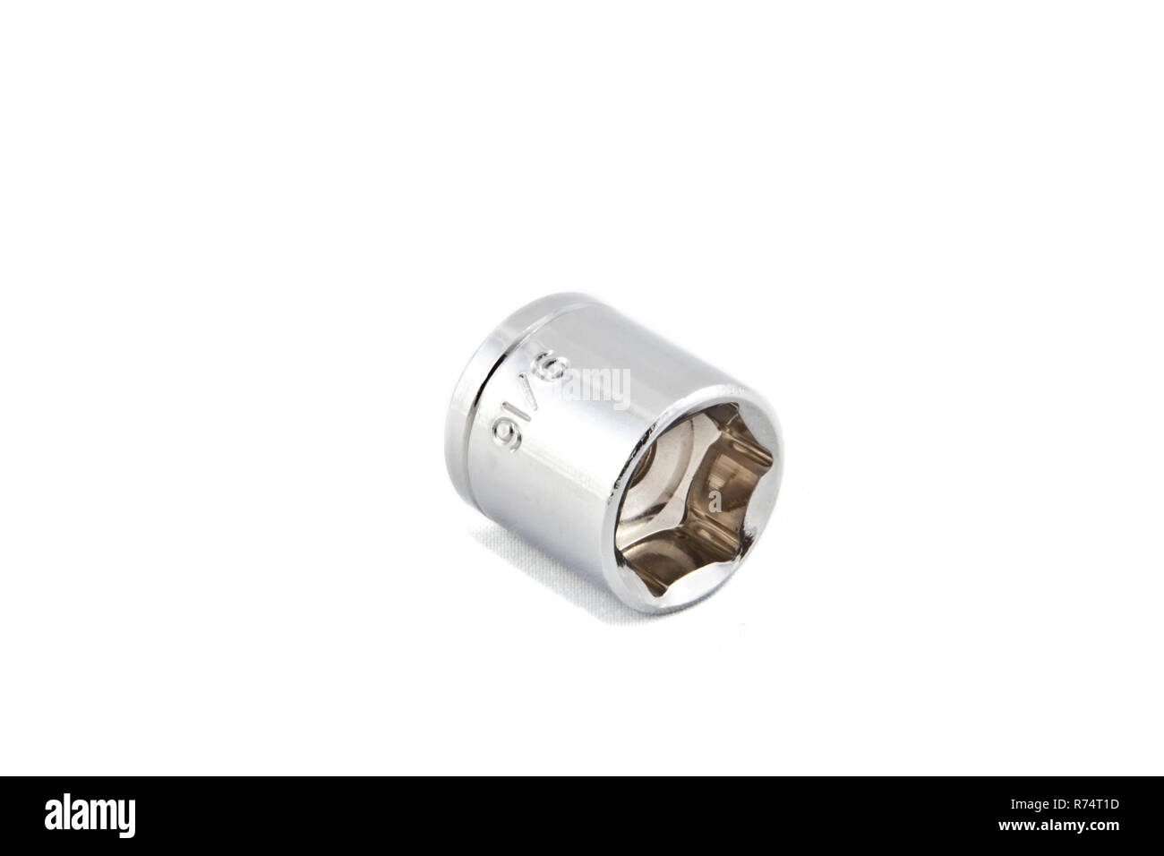 Shiny wrench socket size 9/16 Stock Photo - Alamy
