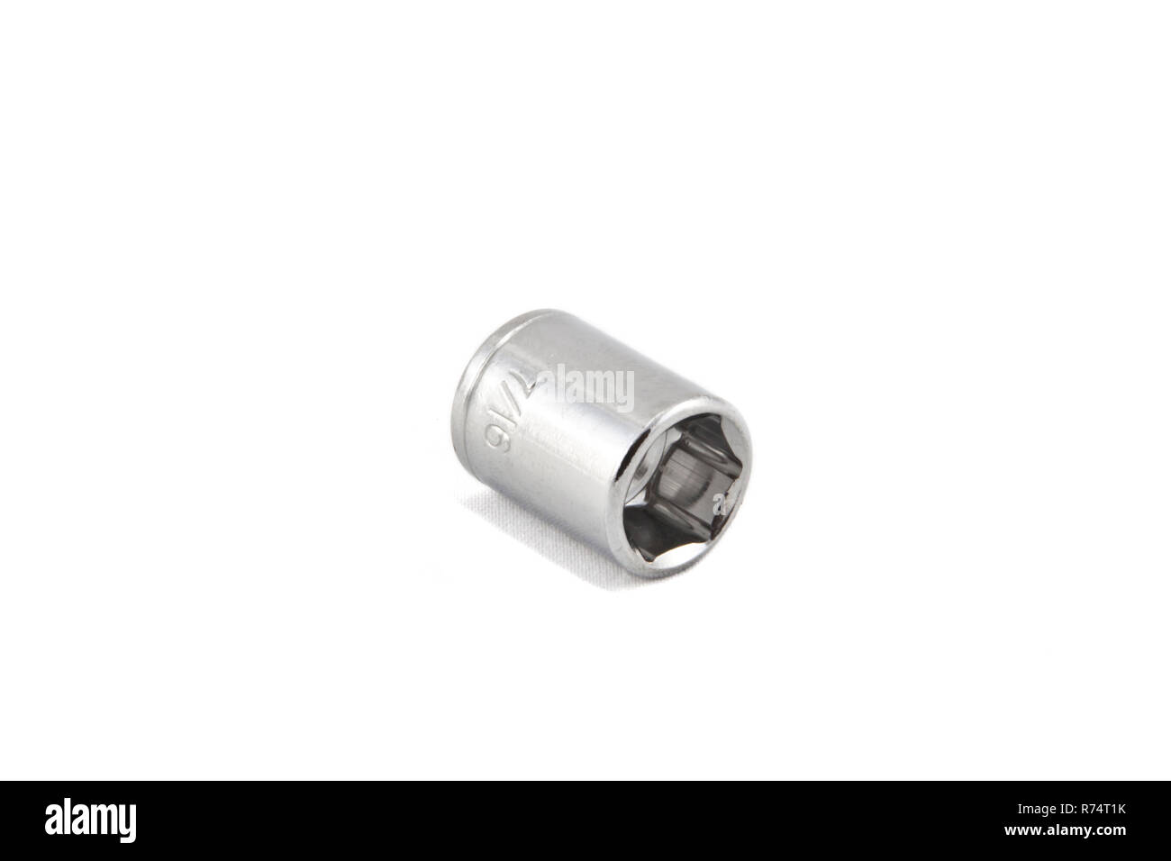 Shiny wrench socket size 7/16 Stock Photo - Alamy