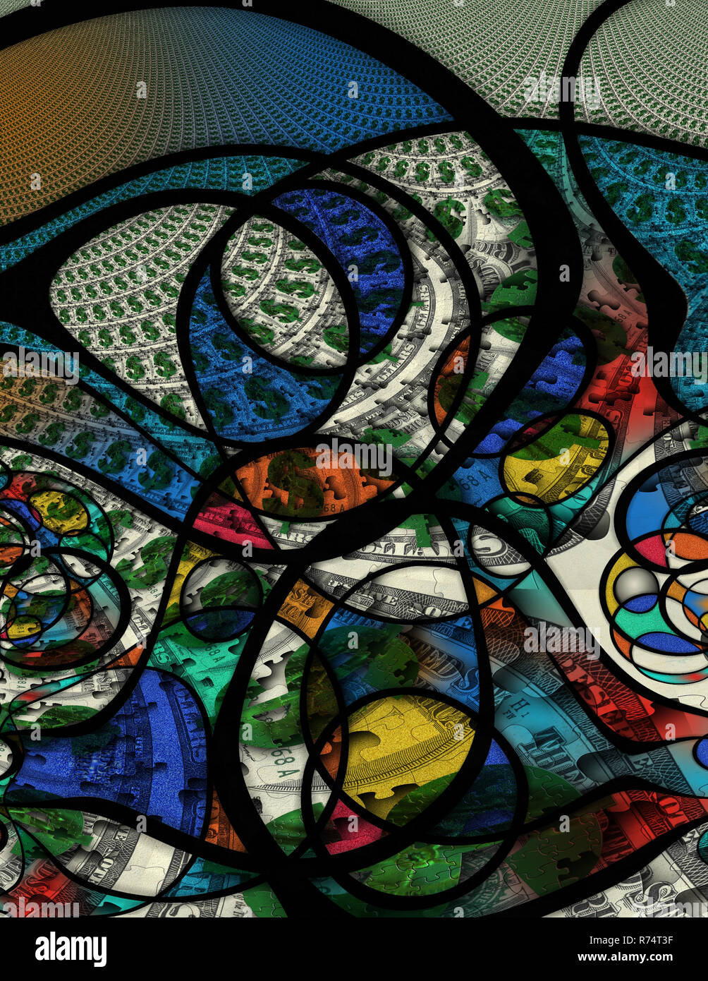 Modern Art Money Abstract Stock Photo - Alamy