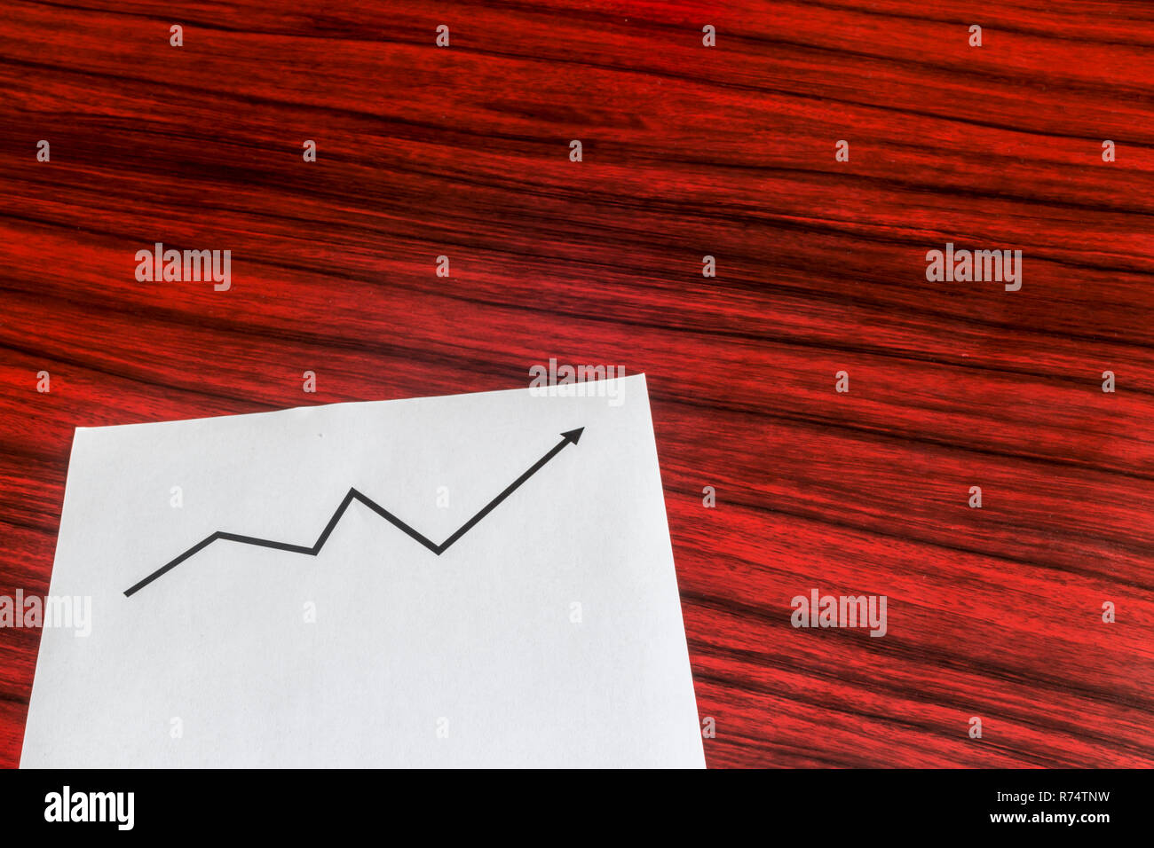 Sheet of paper with printed curve graph Stock Photo - Alamy