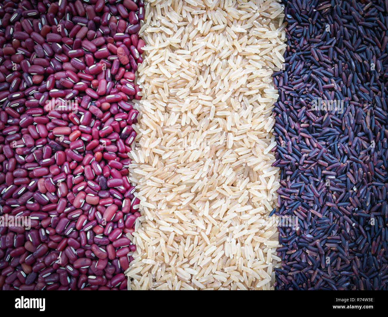 rice background / Thai Rice riceberry agricultural produce with rice ...