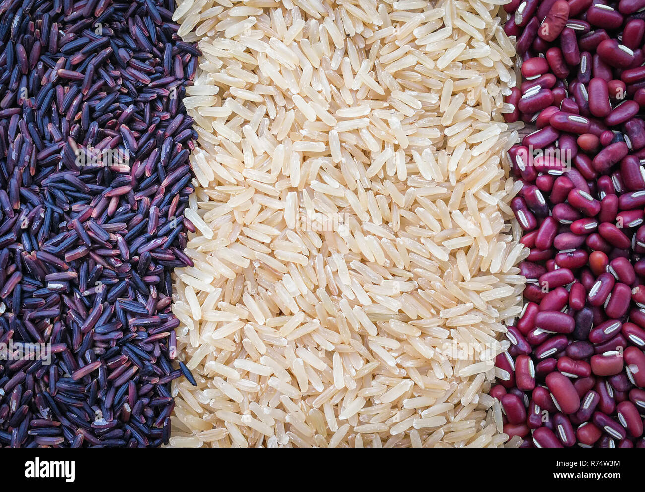 rice background / Thai Rice riceberry agricultural produce with rice ...
